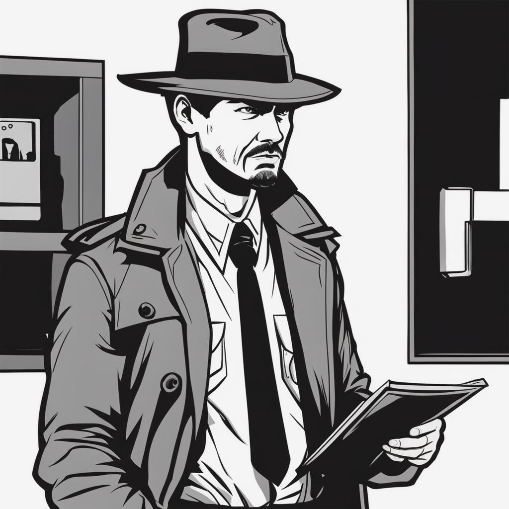 Free detective drawing AI Image | 10151979