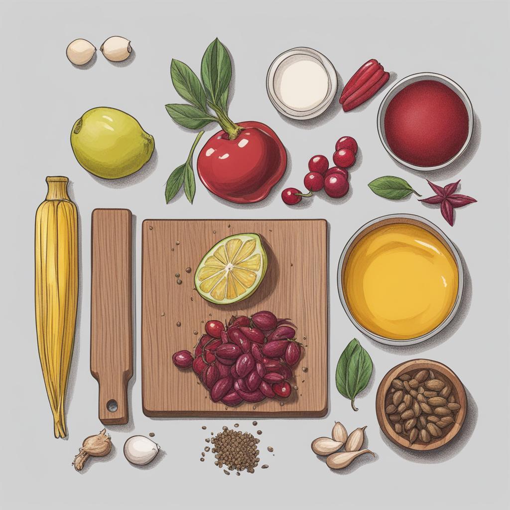 Free ingredient drawing AI Image | 10165605
