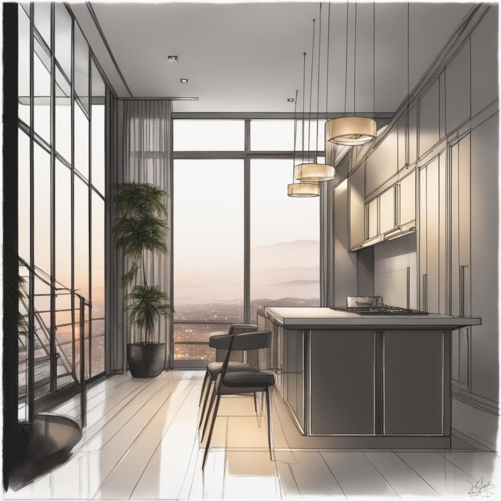 Free lighting drawing AI Image | 10166488