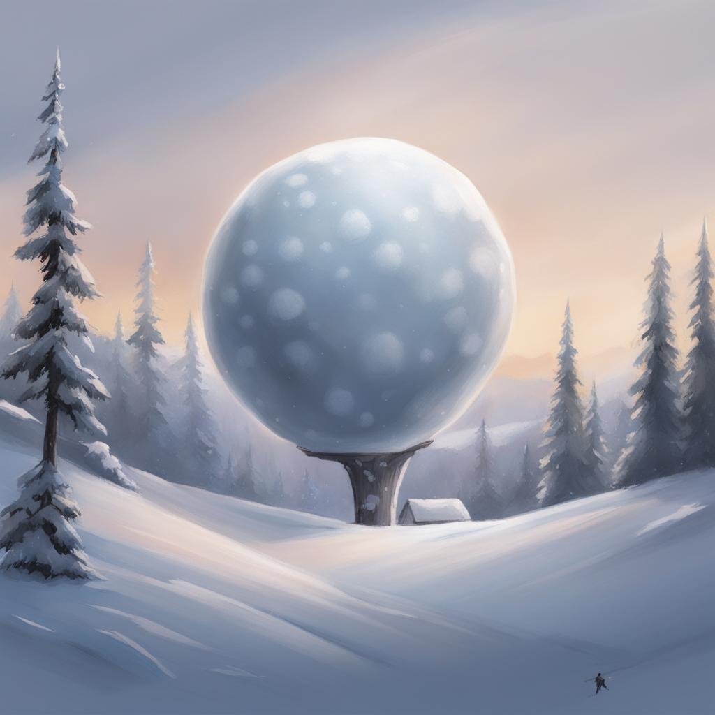 Free snowball drawing AI Image | 10182919