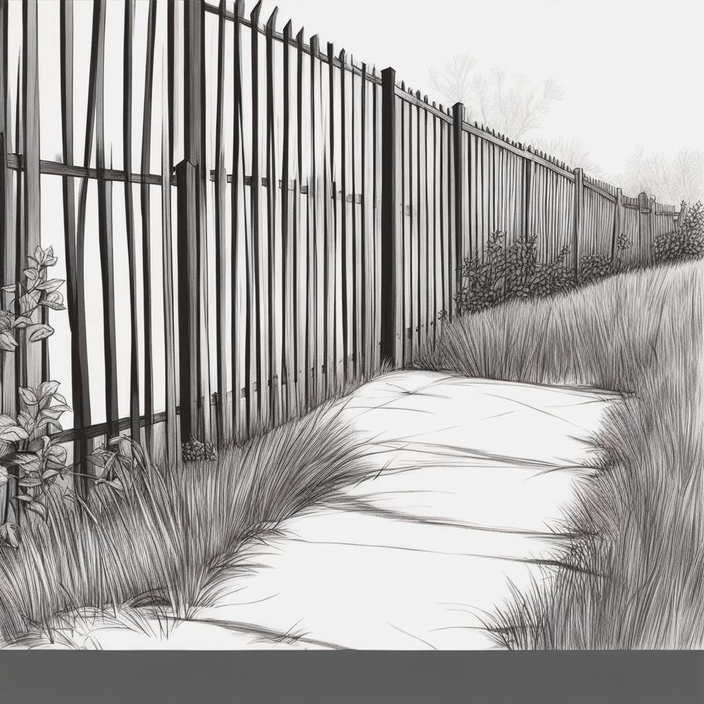 Free fence drawing AI Image | 10192873
