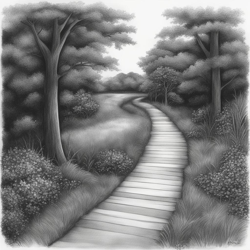 Free pathway drawing AI Image | 10196613