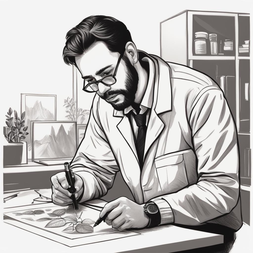 Free biologist drawing AI Image | 10197330