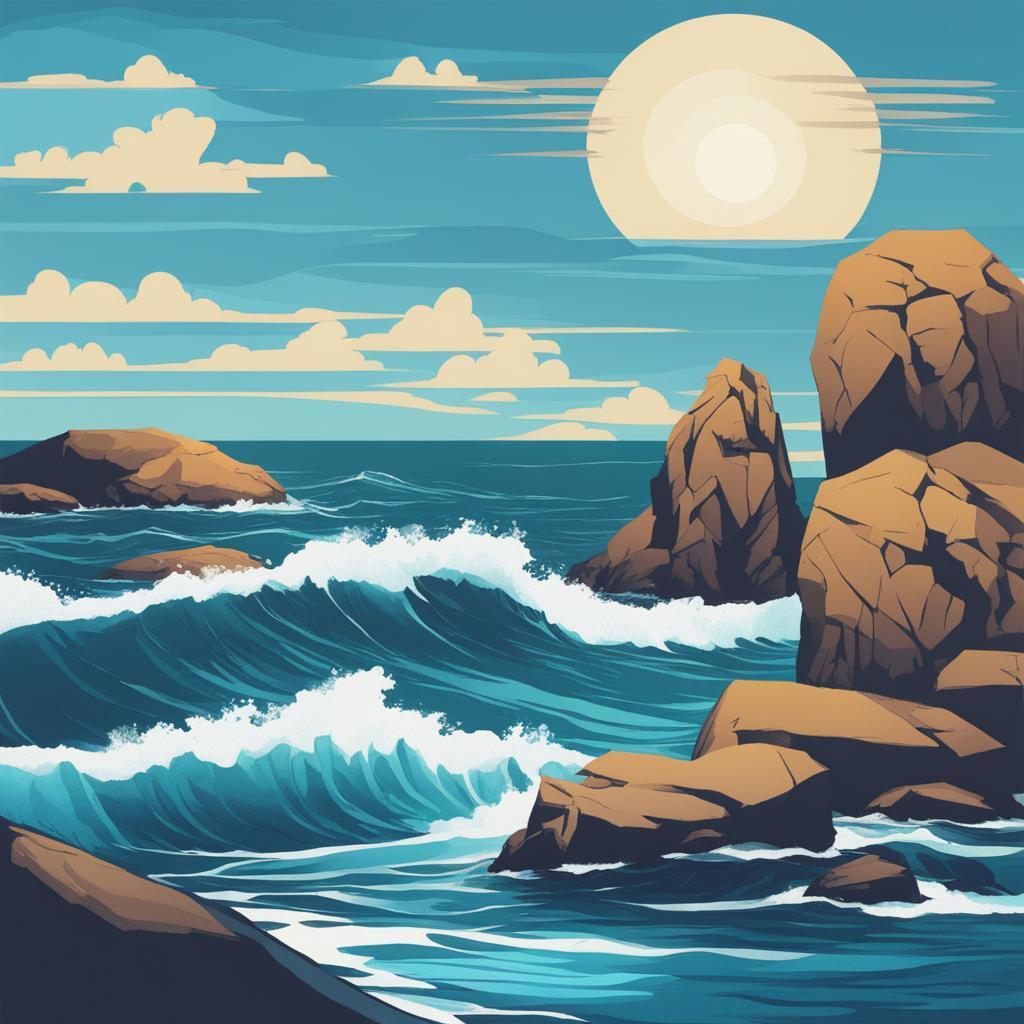 Free sea drawing AI Image | 10225808