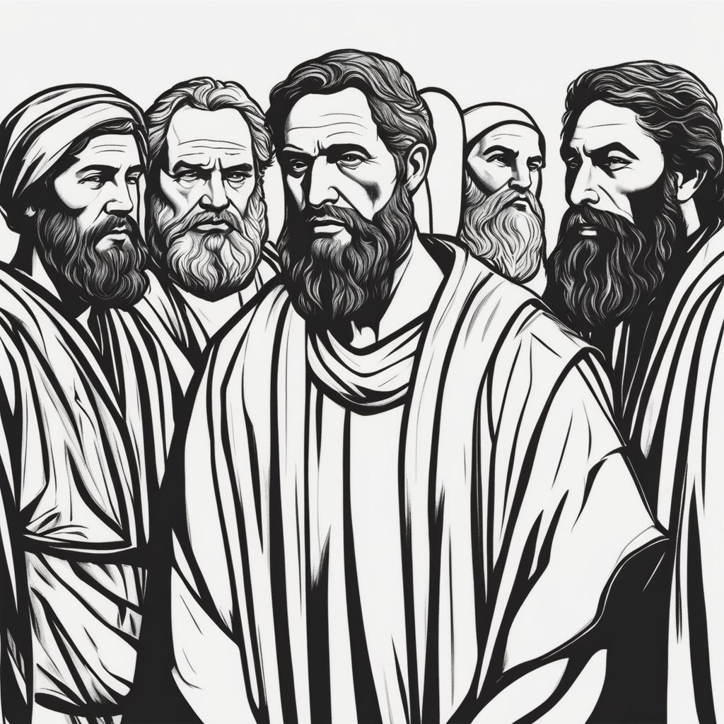 Free apostles drawing AI Image | 10237487