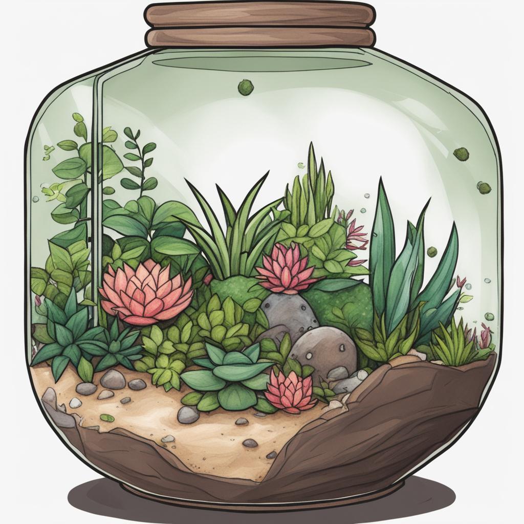 Illustration De Terrarium BioArt | Een Perfecte Mix Van Schoonheid,