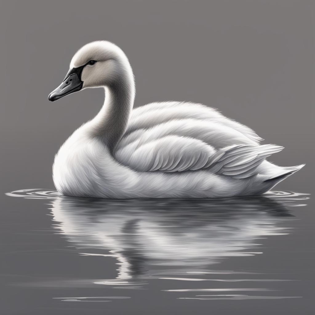 Free cygnet drawing AI Image | 10308313
