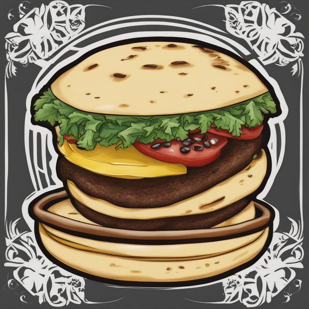 Free arepa drawing AI Image | 10309059