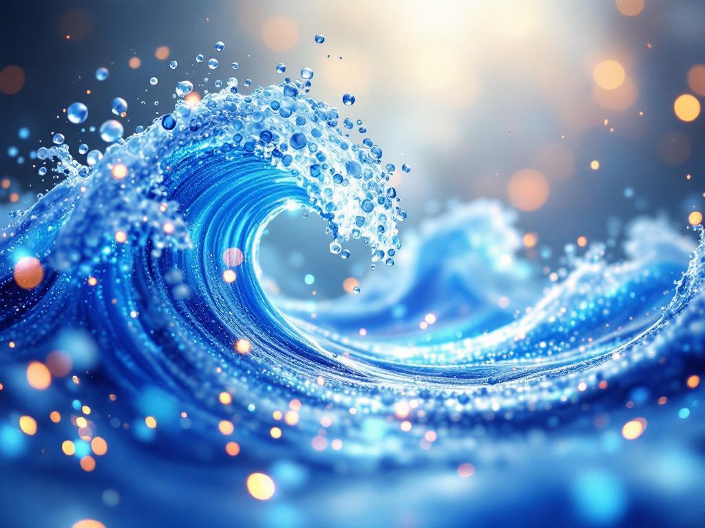 Free blue particles AI Image | 10470800