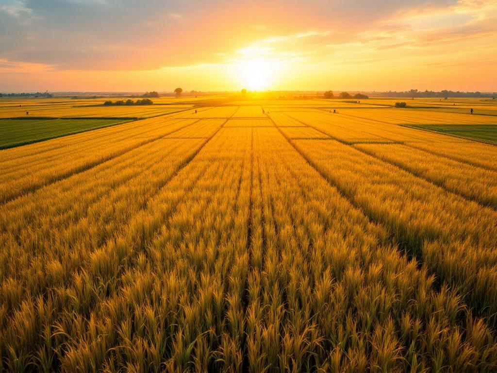 Free golden rice field AI Image | 10462403
