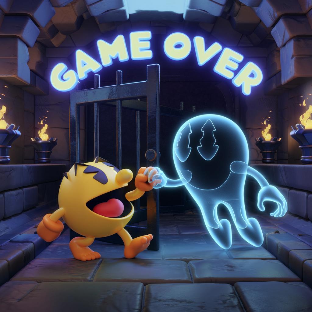 Free pac man scene AI Image | 10460352