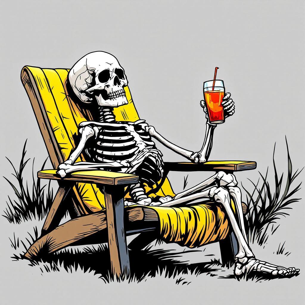 Free skeleton relaxing AI Image | 10457971