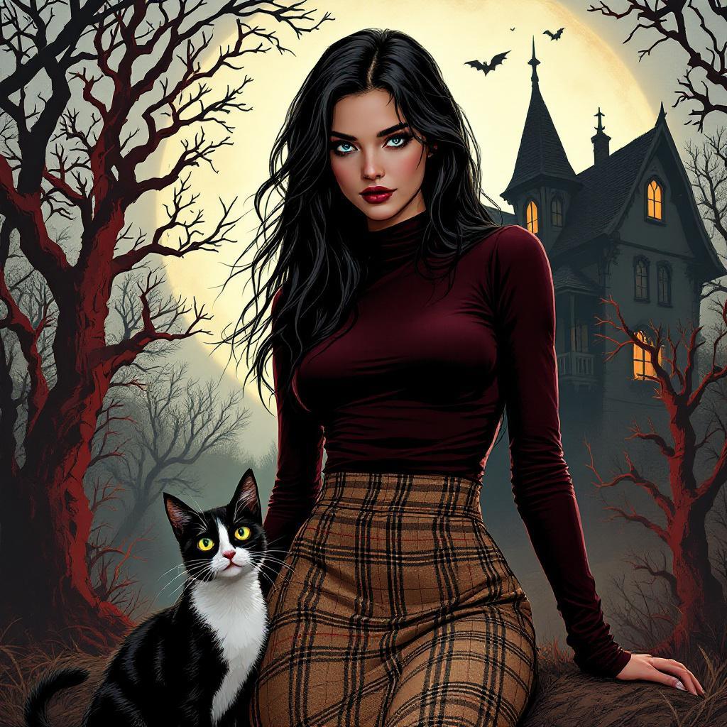 Free gothic comic illustration AI Image | 10485156