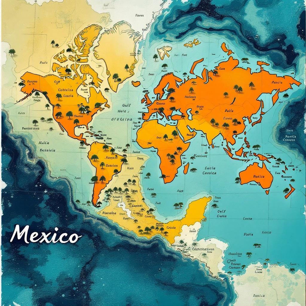Free World Map Design AI Image | 10487013
