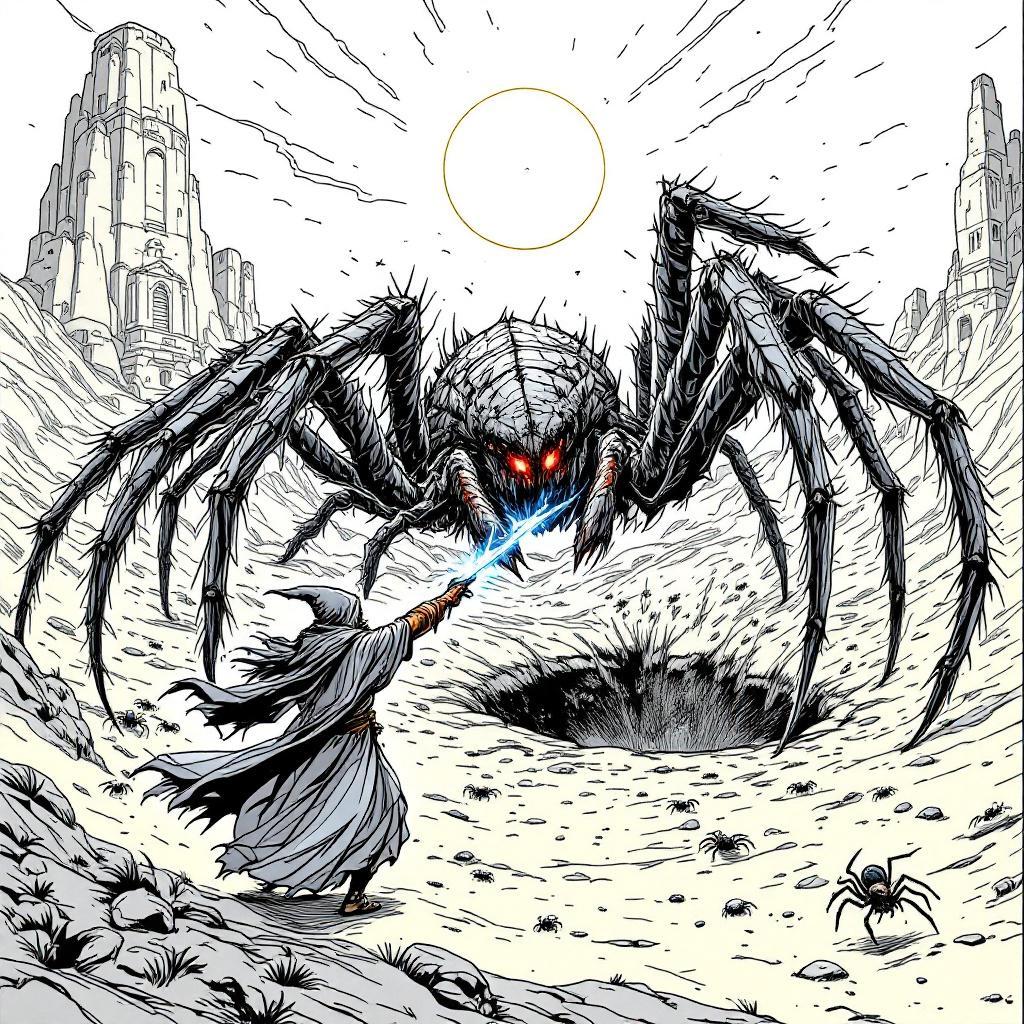 Free wizard ranger battle AI Image | 10495543