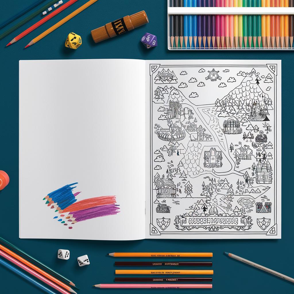 Free coloring book mockup AI Image | 10501572