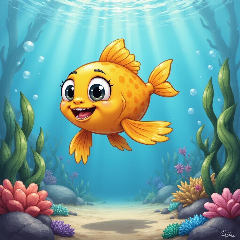 Free 2d fish cartoon AI Image | 10534379